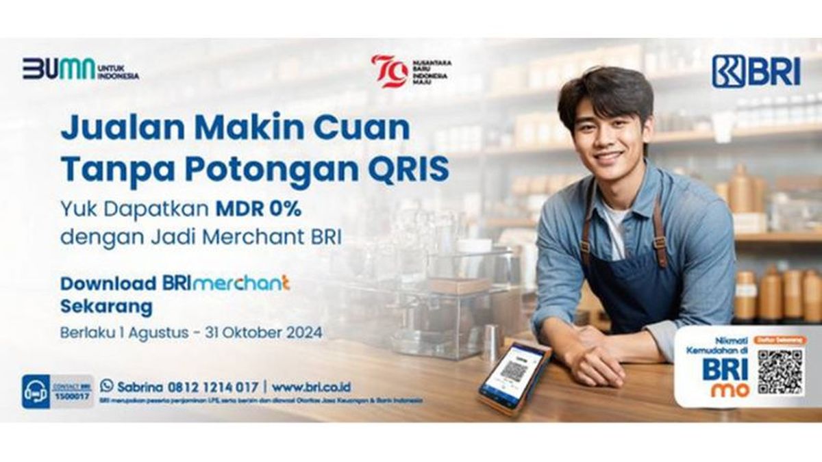 Pelaku Usaha Lebih Untung dengan Transaksi QRIS Tanpa Biaya di BRI Merchant