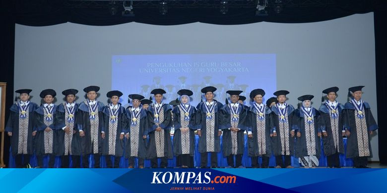 15 Guru Besar Baru UNY Dikukuhkan, Ini Daftarnya