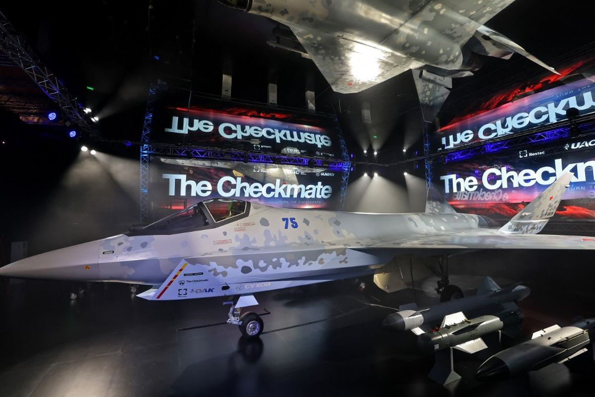 Tantang F-35 AS, Rusia Pamer Jet Tempur Siluman Su-75 "Checkmate"