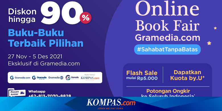 Promo Online Book Fair Gramedia, Ada Diskon hingga 90 Persen