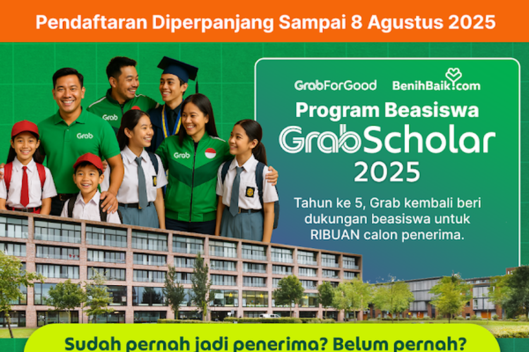 Foto : Beasiswa Grab Scholar 2025 Masih Dibuka, Ini Syarat dan Jadwalnya!