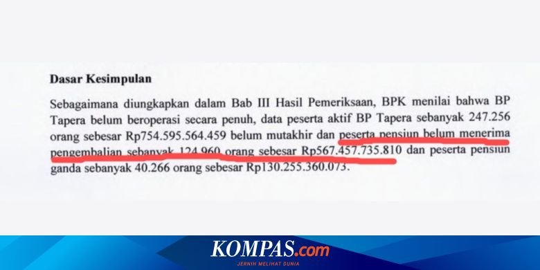 Belum Kembalikan Dana Peserta Rp 567 M, BP Tapera: BPK Nyatakan Selesai