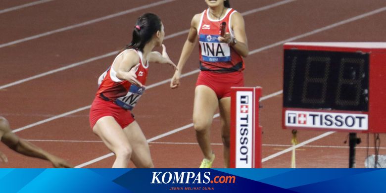 Pergantian Tongkat dengan Cara Melihat dalam Lari Estafet