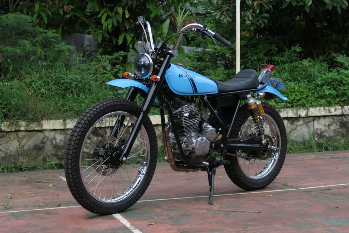 Klasik dan Resik, Ubah Yamaha Scorpio Jadi Motor Trail Jadul
