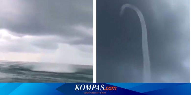 Video Viral Pusaran Air Laut dan Bumbungan Tinggi Awan Putih, Apa Itu ...