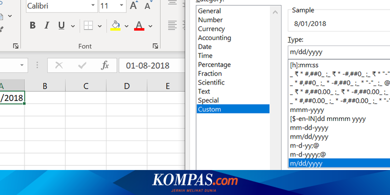 Cara Mengatur Format Tanggal di Microsoft Excel