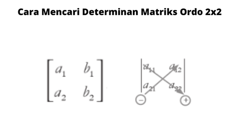 Cara Mencari Determinan Matriks Ordo 2x2