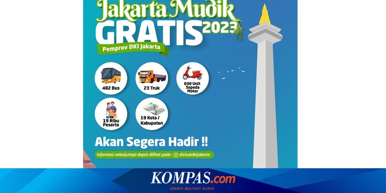 Pemprov DKI Sediakan 482 Bus dan 23 Truk untuk Mudik Gratis 2023, Simak Cara Daftarnya