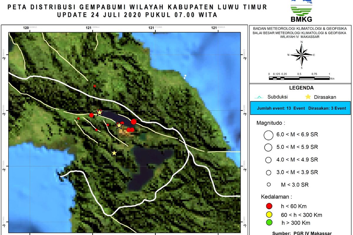2 Hari Terakhir, Aktivitas Gempa di Sesar Matano, Soroako Meningkat