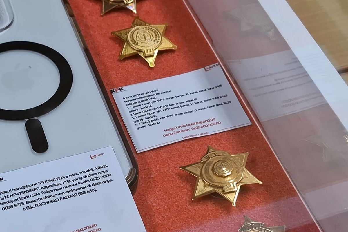 KPK Lelang Pin Emas WTP Syahrul Yasin Limpo hingga Tanah “Affordable”
