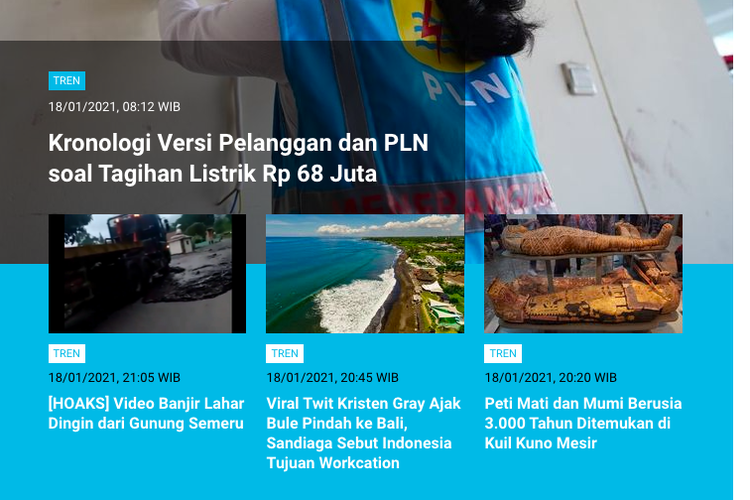 [POPULER TREN] Kronologi Tagihan Listrik Rp 68 Juta | Twit Viral Kristen Gray Ajak Turis ke Bali ...