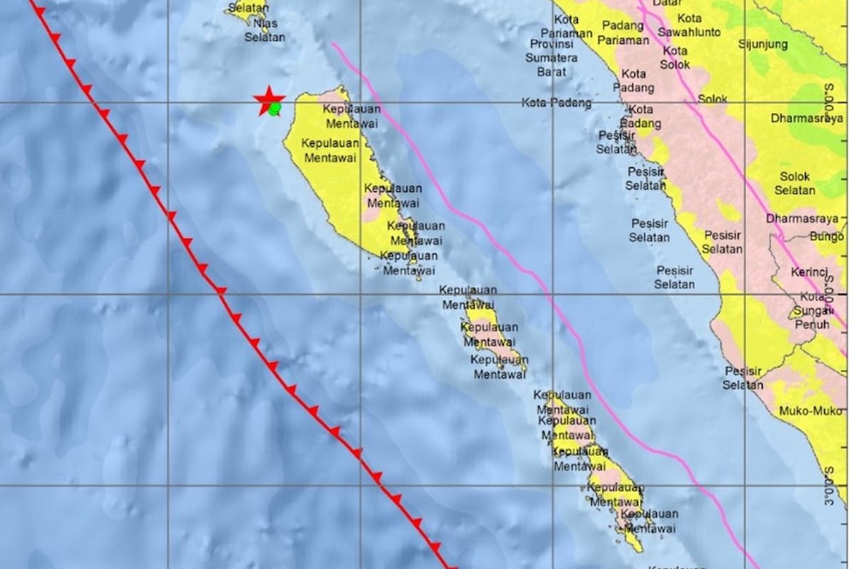 Sesar Mentawai, Sesar Aktif di Lepas Pantai Barat Sumatera