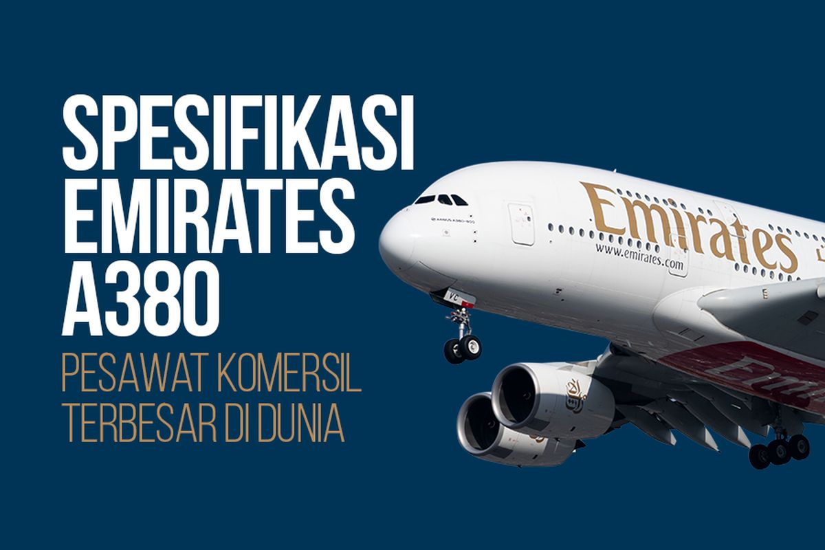 INFOGRAFIK: Spesifikasi Airbus A380, Pesawat Komersial Terbesar di Dunia
