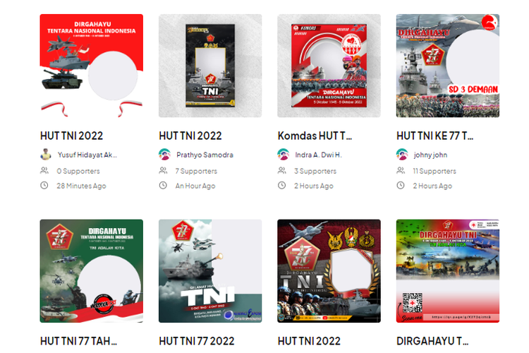 45 Link Twibbon HUT TNI 2022 dan Cara Pasangnya