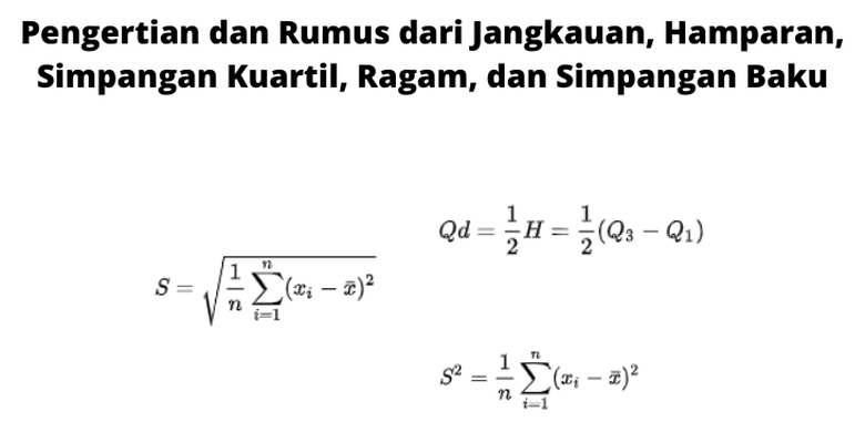 Pengertian dan Rumus dari Jangkauan, Hamparan, Simpangan Kuartil, Ragam ...