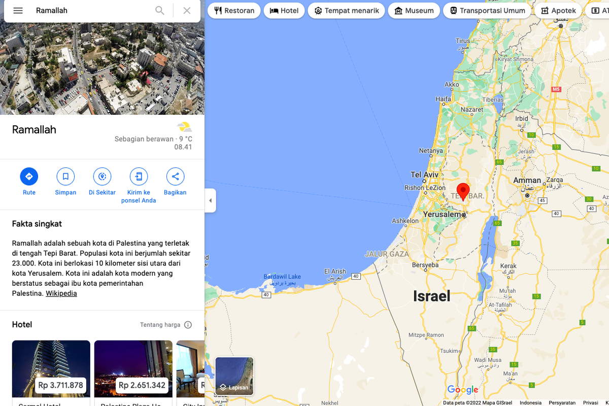 Mengenal Ramallah, Kota Pusat Pemerintahan Palestina