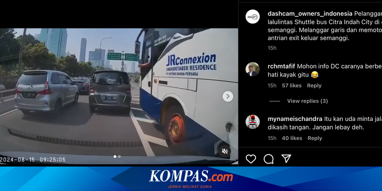 Video Viral Pengemudi Bus Enggan Antre Saat Keluar Tol