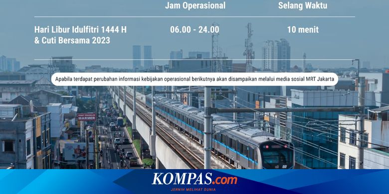 Libur Lebaran 2023, MRT Jakarta Beroperasi sampai Pukul 12 Malam