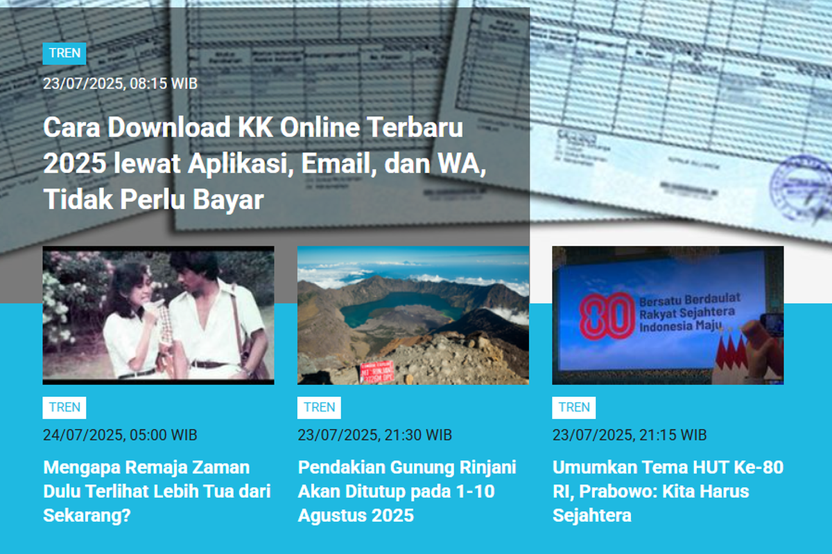 [POPULER TREN] Cara Download KK Online Terbaru | Dilema Payment ID BI Terhubung ke NIK
