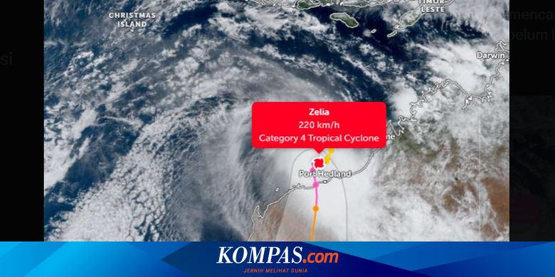 Siklon Tropis Zelia di Selatan NTT Miliki Kecepatan Angin 204 Km/Jam, Ini Dampaknya bagi Indonesia