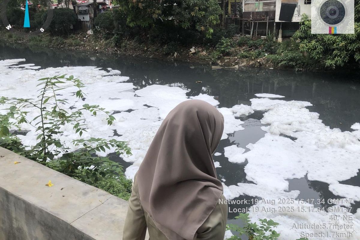 Bahan Organik dan Kimia Cemari Situ Ria Rio hingga Picu Buih di Kali Sunter