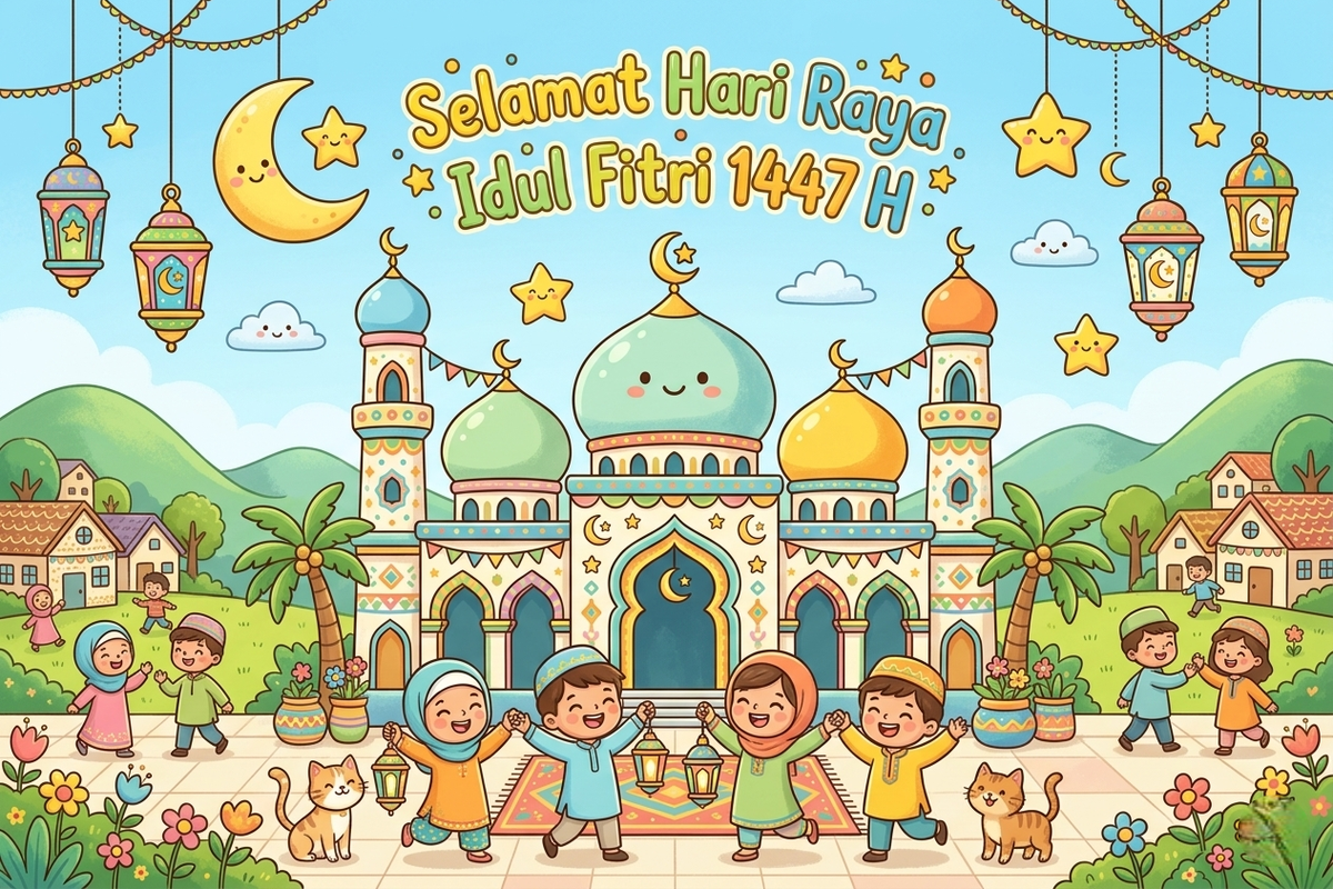 20 Prompt AI Gambar Ucapan Selamat Idul Fitri 2026 yang Keren dan Menarik