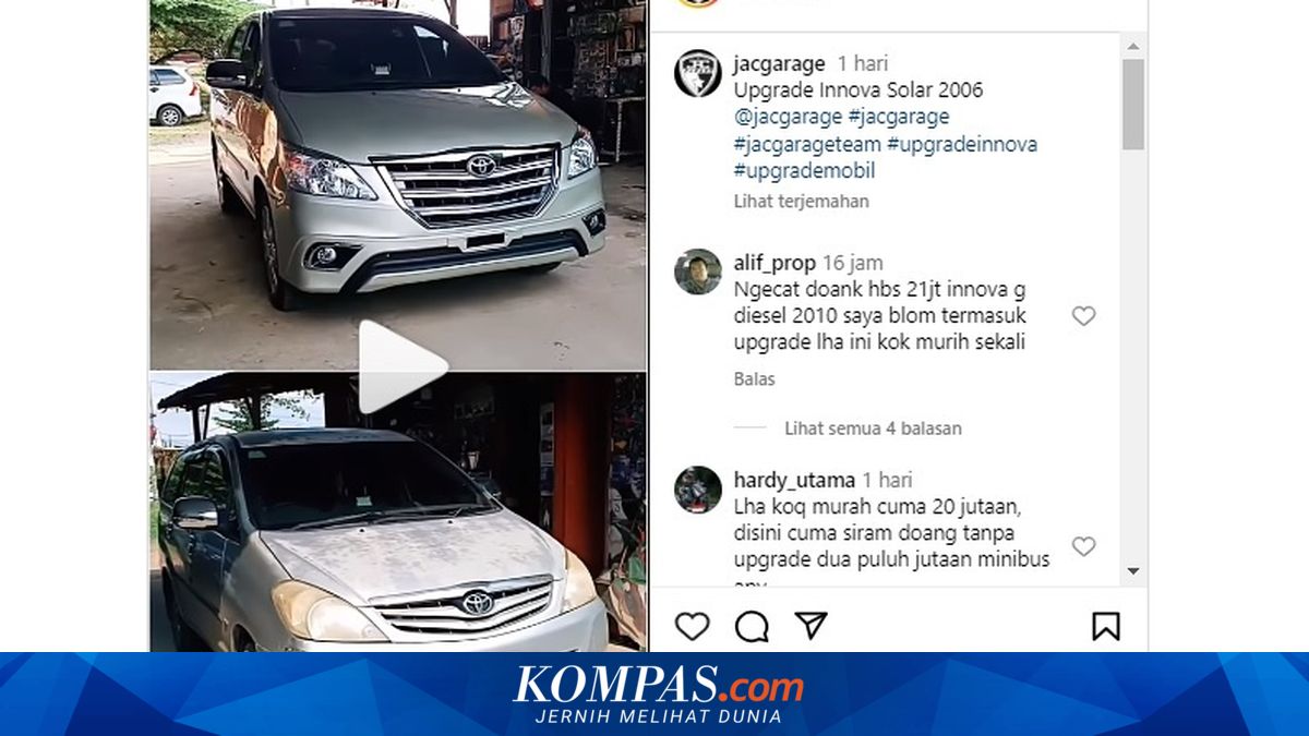 Bikin Tampilan Innova Lawas Jadi Innova Barong, Biaya mulai Rp 9 Juta