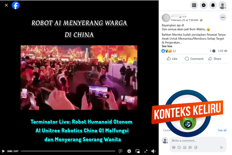 [KLARIFIKASI] Robot di China Tidak Menyerang Manusia