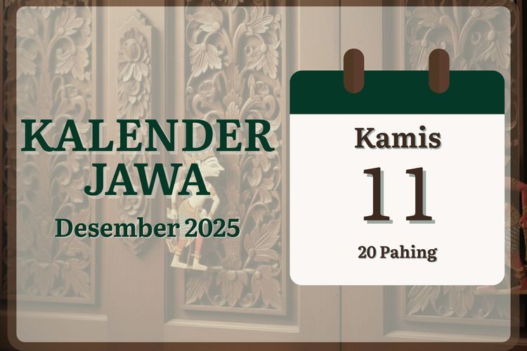 Kalender Jawa 11 Desember 2025, Cek Pasaran dan Arti Weton Hari Ini
