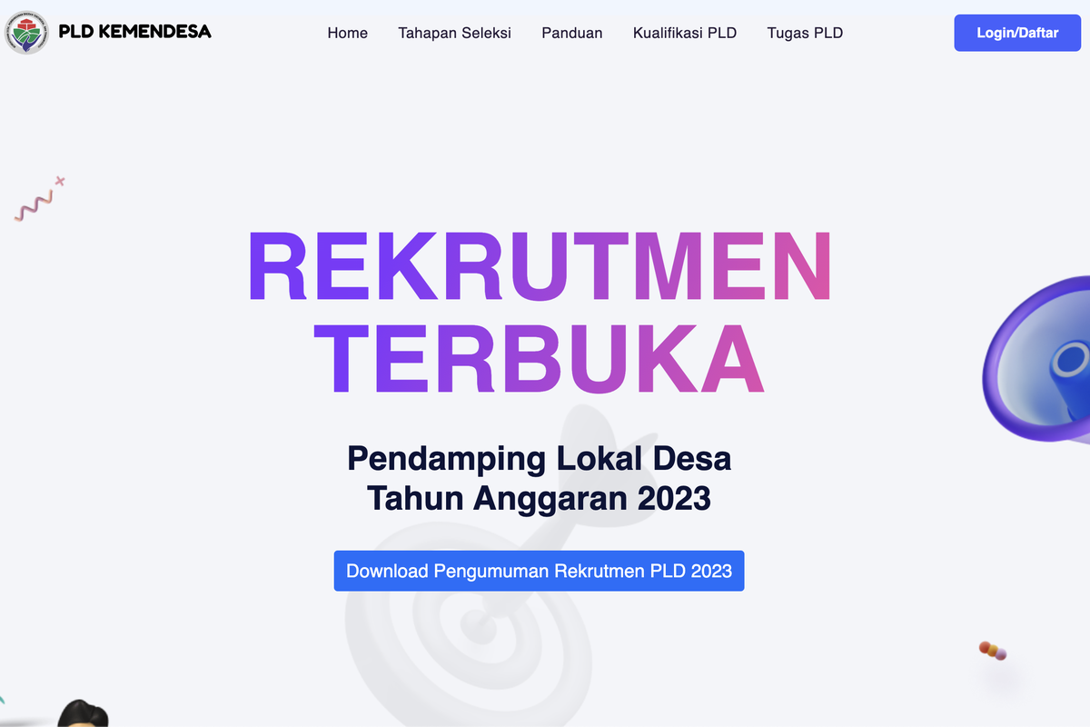 Cara Daftar PLD Kemendesa 2023, Simak Syarat dan Prosedurnya