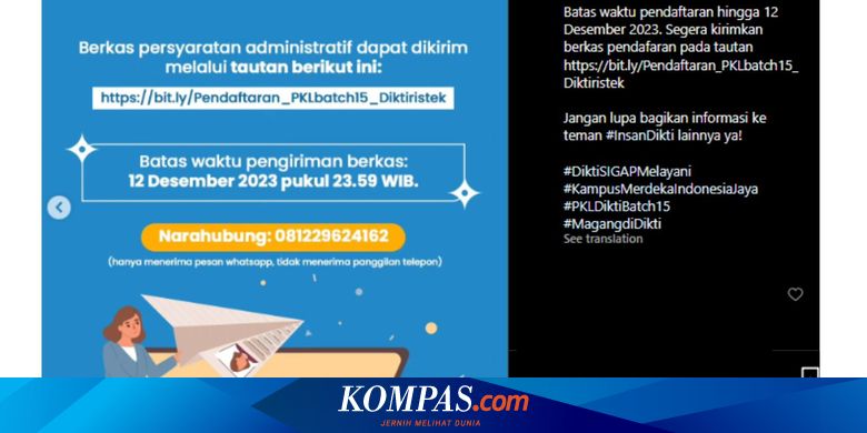 Berita Terkini Harian Pendaftaran Pkl Ditjen Diktiristek Terbaru Hari ...