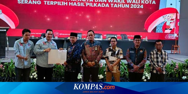 Budi-Agis Ditetapkan Jadi Walkot-Wawalkot Serang Terpilih