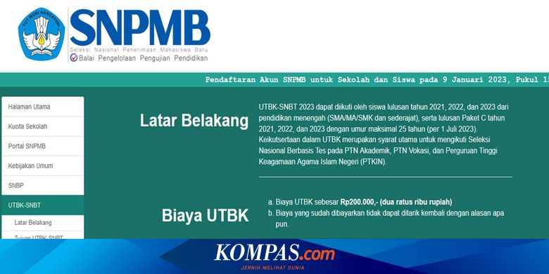 Cara Daftar Akun SNPMB untuk UTBK SNBT 2023, Syarat, dan Biayanya