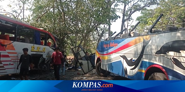Tabrakan Bus Eka Vs Sugeng Rahayu di Ngawi Diduga Berawal Hindari Penyeberang Jalan