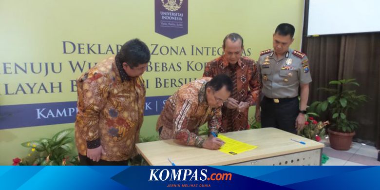Deklarasi Zona Integritas, Wilayah dan Birokrasi UI Bebas Korupsi