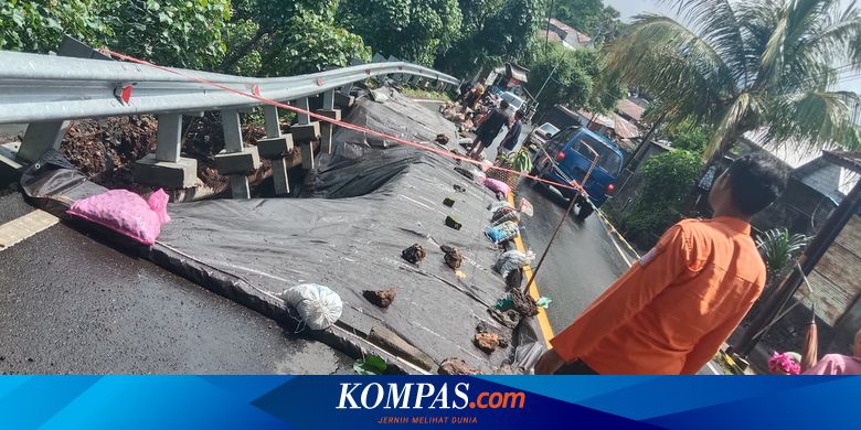 Jalan Raya Penghubung Buleleng dan Karangasem Ambles Sepanjang 20 Meter ...