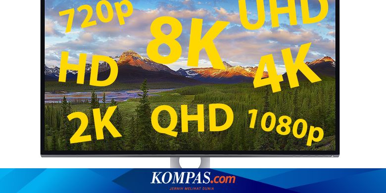 Perbedaan Resolusi HD, FHD, 2K, 4K, dan 8K di Layar Komputer dan Gadget