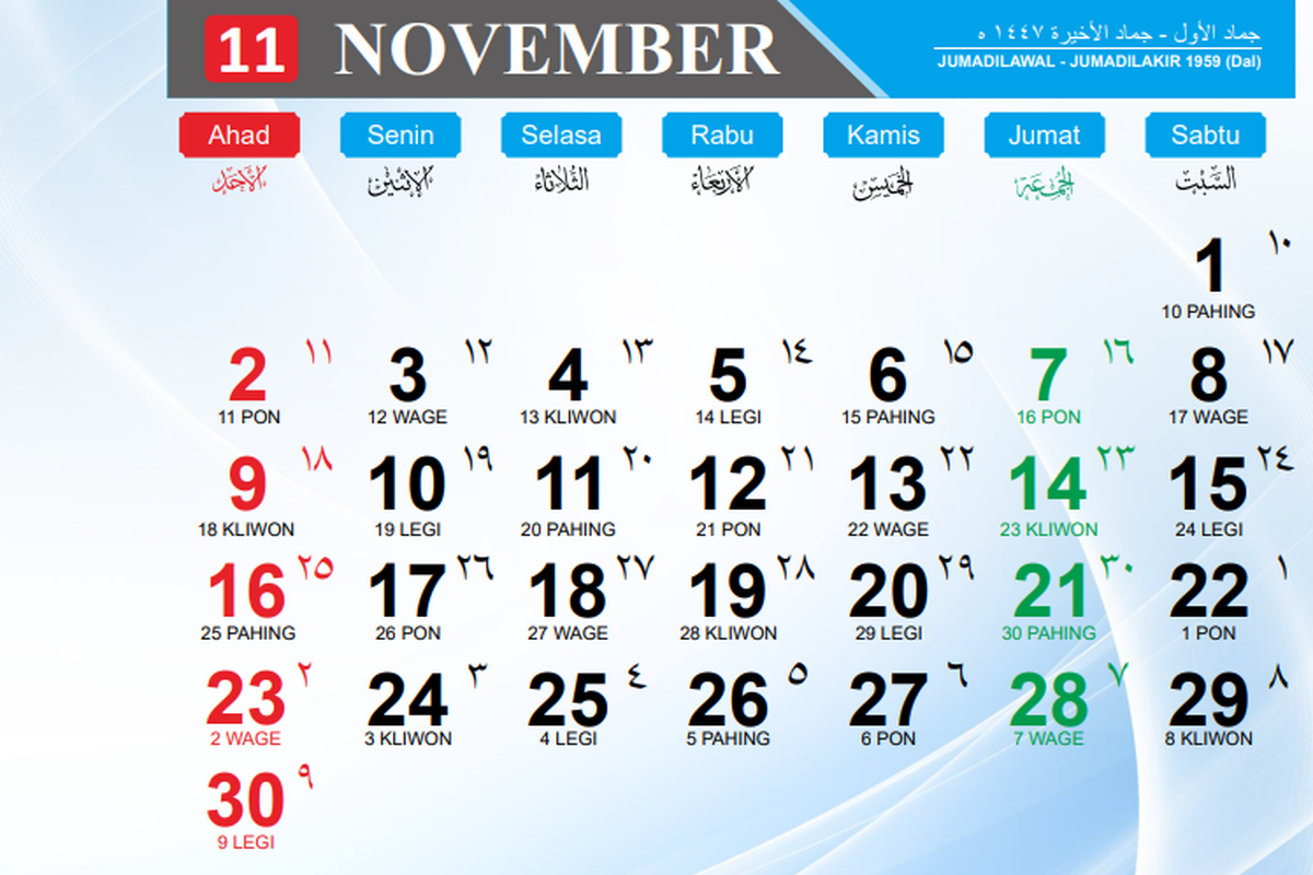 14 November Hari Apa? Ini Daftar Lengkap Peringatan Nasional dan ...