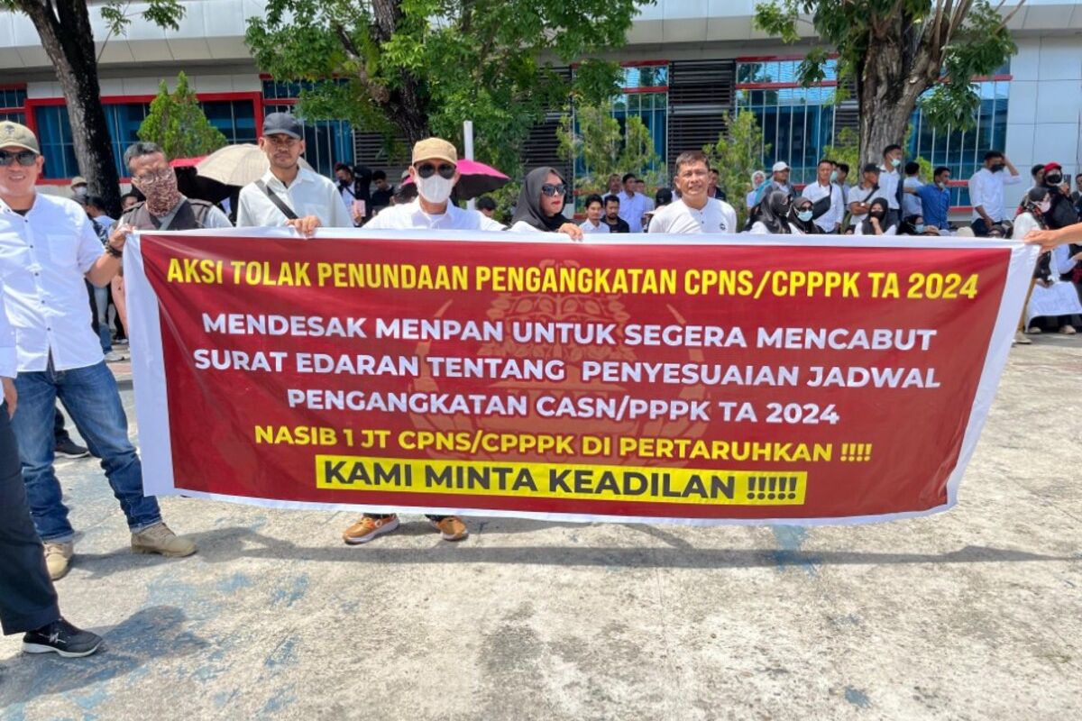 Ribuan CPNS dan PPPK Sultra Tolak Penundaan Pengangkatan, Masa Pengabdian 20 Tahun