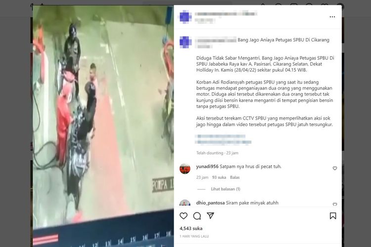 Viral, Video Operator SPBU Dipukul Pelanggan di Cikarang Selatan, Ini ...