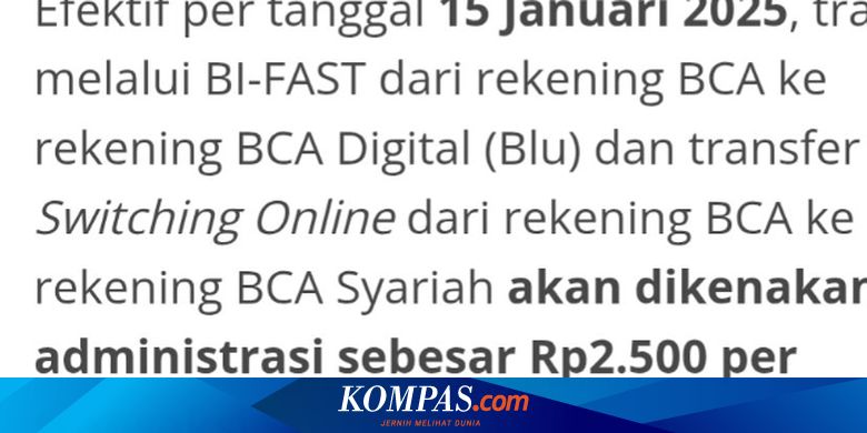 Warganet Keluhkan Biaya Admin Transfer ke blu by BCA dan BCA Syariah ...
