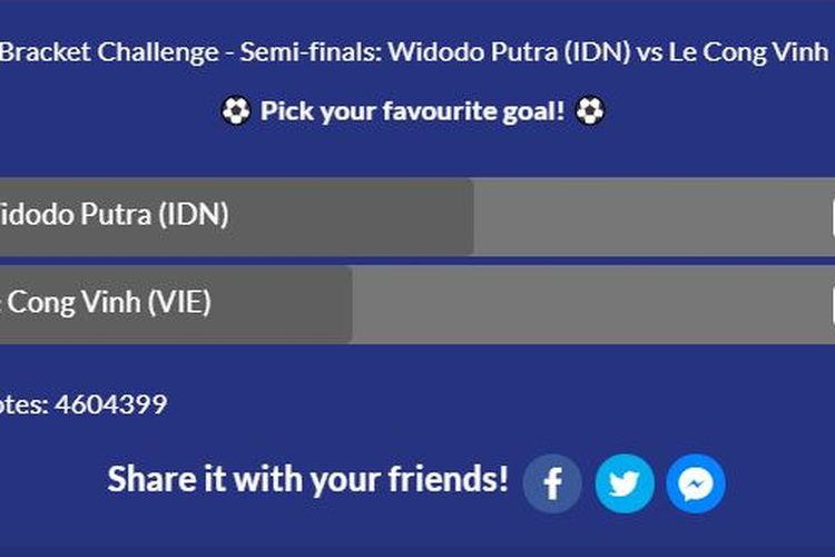 Voting Gol Terbaik Piala Asia, Gol Salto Widodo Cahyono Putro ke Final!