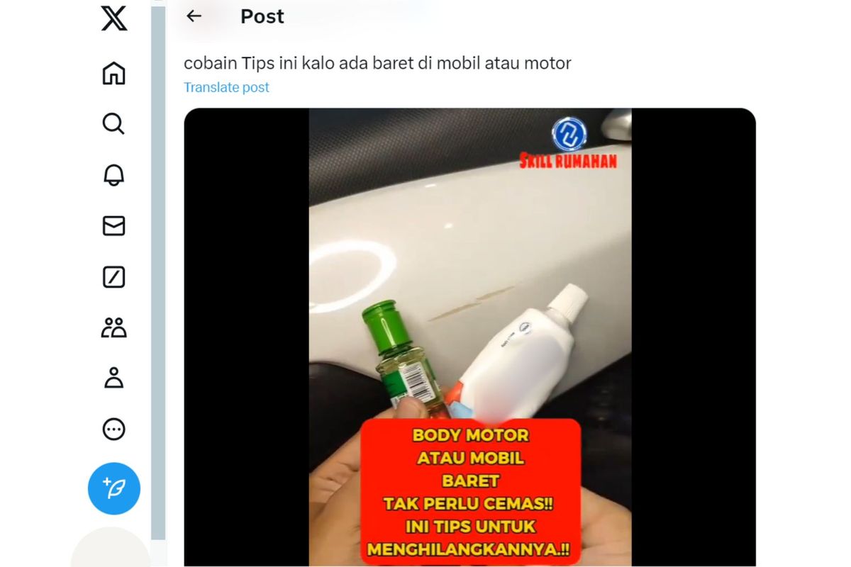 Ramai soal Cara Hilangkan Baret di Mobil Pakai Odol dan Minyak Kayu Putih, Ini Kata Ahli