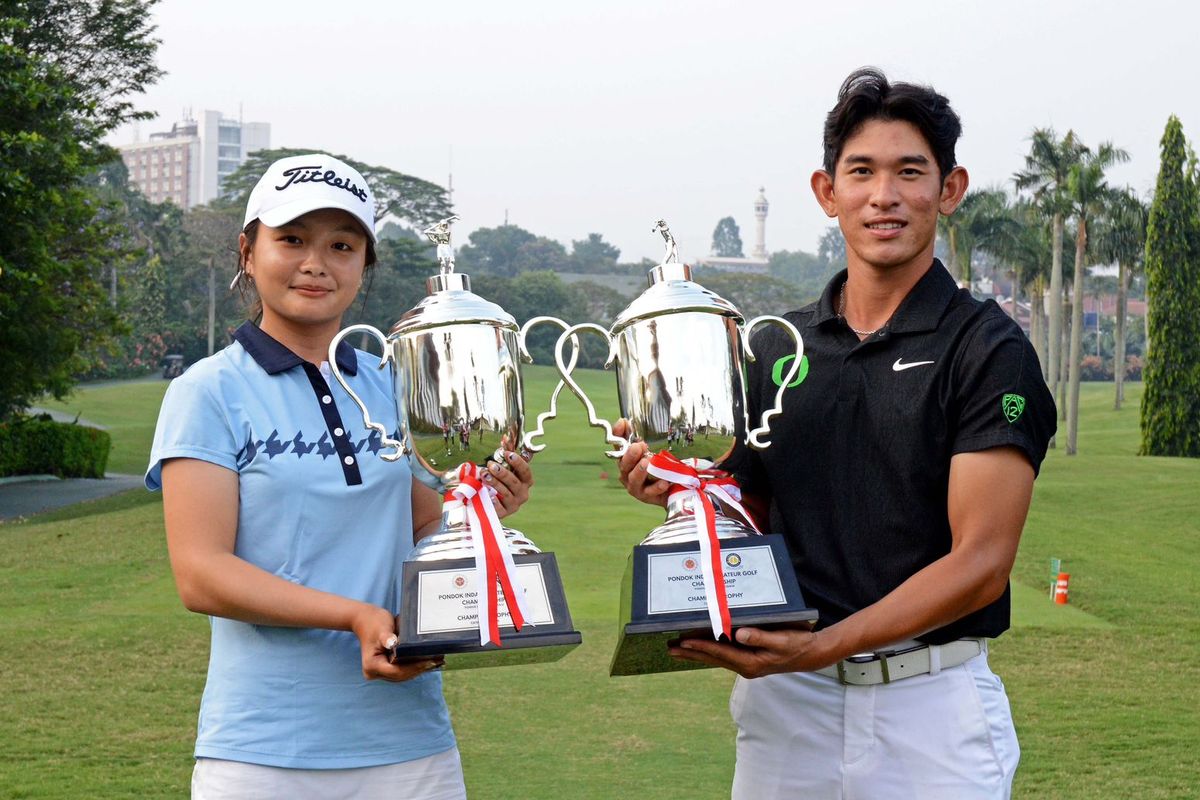 Gabriel dan Elaine Widjaja Juara Pondok Indah Amateur Golf Championship 2023