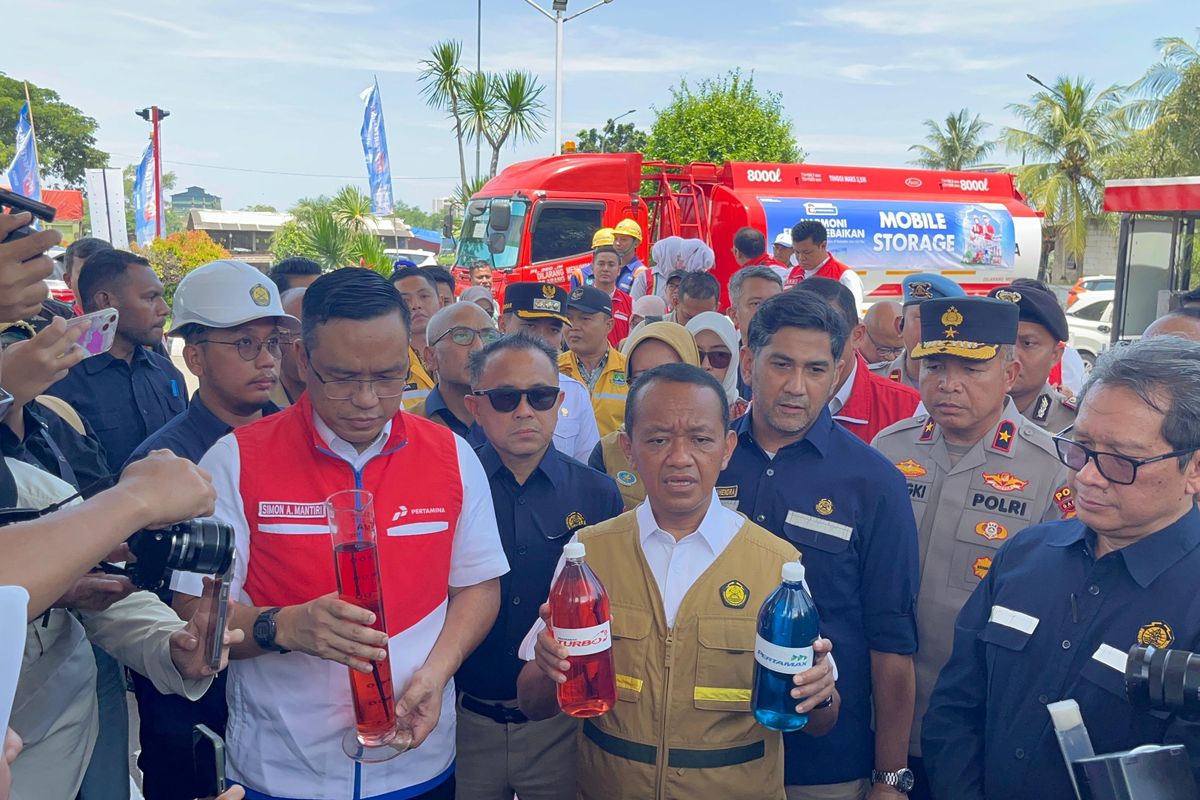 Cek SPBU Pertamina di Cilegon, Bahlil Pastikan Tak Ada BBM Oplosan