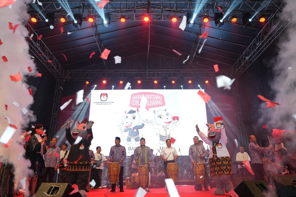 Badak Jawa "Bara" dan "Jara" Jadi Maskot Pilkada Banten 2024