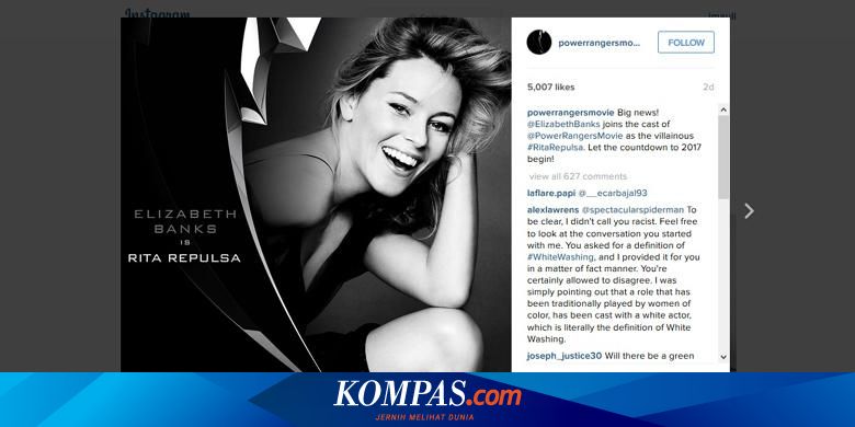 Resmi, Elizabeth Banks Perankan Penyihir Jahat Rita Repulsa