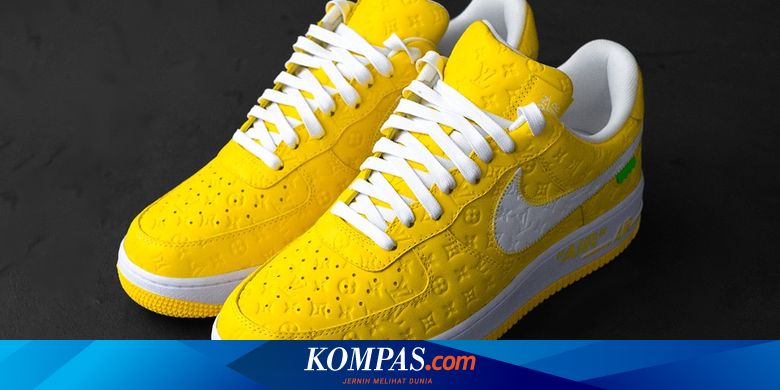 Intip Tampilan Louis Vuitton x Nike Air Force 1 Berwarna Kuning