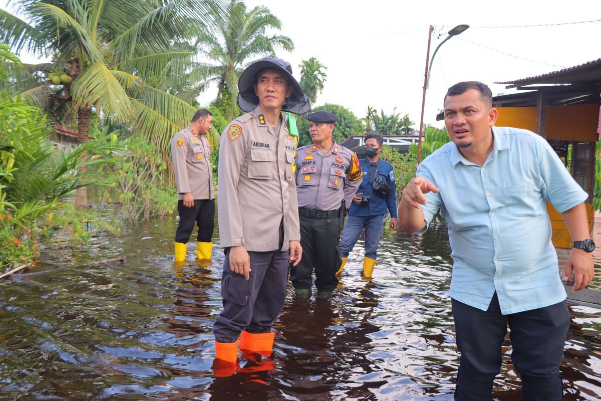 75 TPS Pemilu di Rokan Hilir Terendam Banjir