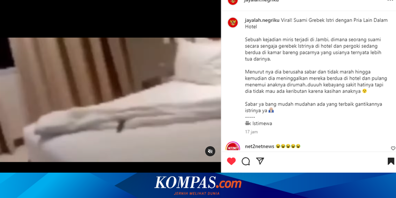 Viral, Video Suami di Jambi Gerebek Istri Sedang Berduaan dengan Pria ...